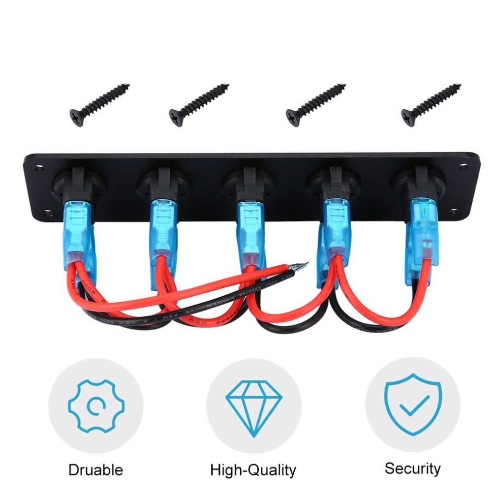 5 Gang 12V Switch for Car Marine Boat Circuit Brea... – Vicedeal