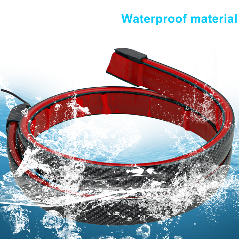 Universal Black Carbon Fiber Led Trunk Lip Spoiler... – Grandado