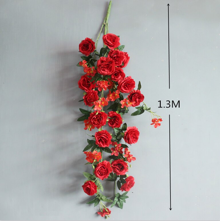 Artificial flower vine Rose Flower strip Artificia... – Vicedeal