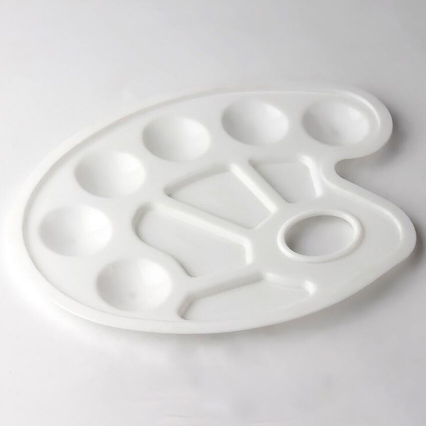 White Plastic Artists Paint Tray Palettes with 10-... – Vicedeal