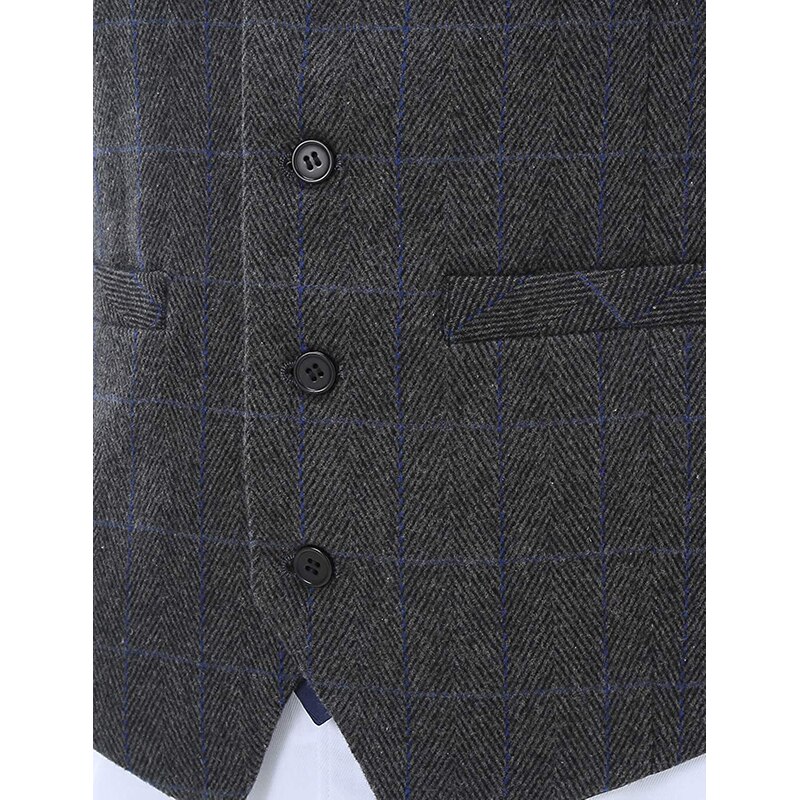 Men's 5 Button Suits Vest Formal Business Slim Fit... – Grandado