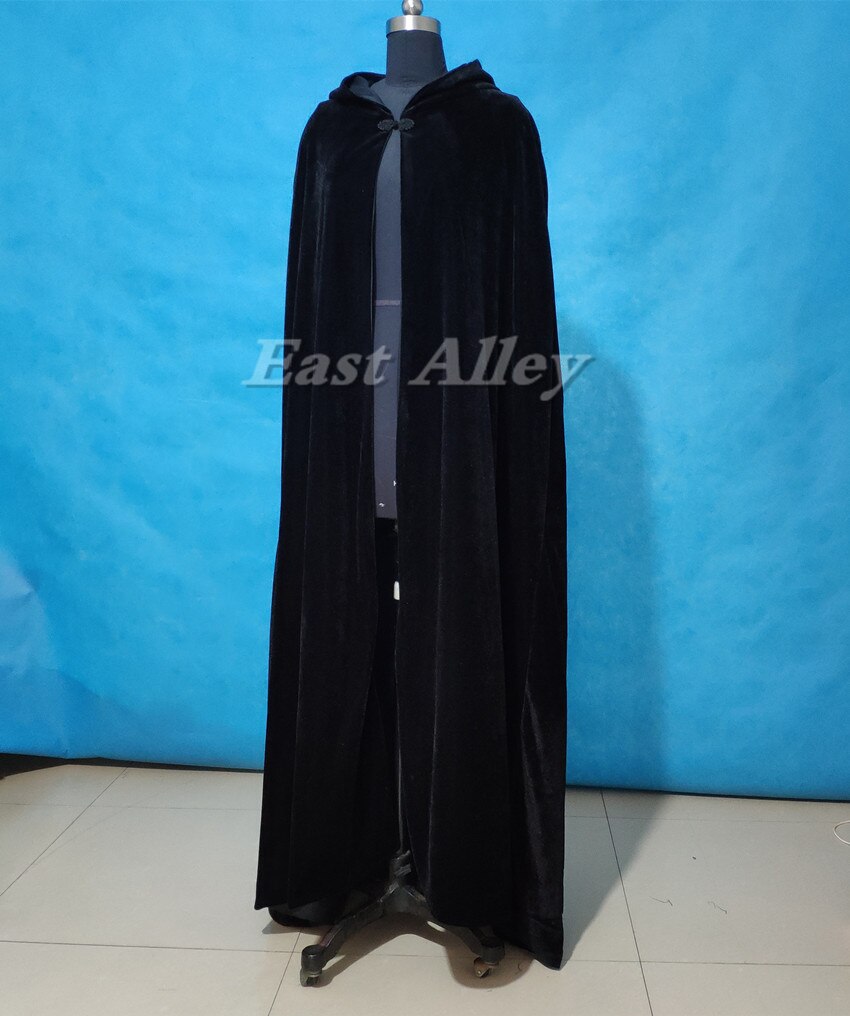 Velvet cape hooded cloak, medieval elven fantasy c... – Grandado
