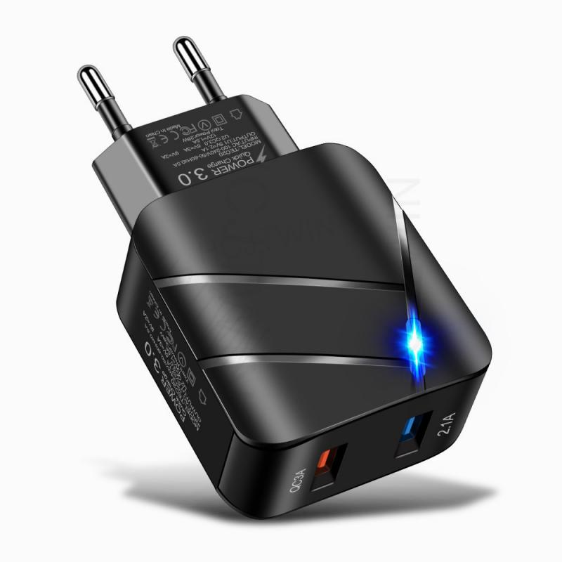EU & US Standard USB Charger Quick Charge 3.0 LED ... – Grandado