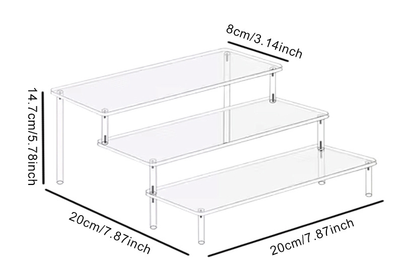 1-4 Tier Acrylic Display Stand Durable Display Rac... – Vicedeal