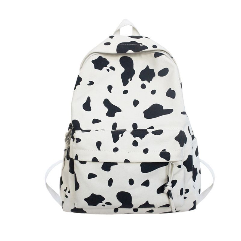 Cute Milk Cow Printing Canvas Backpack School Bag ... – Grandado