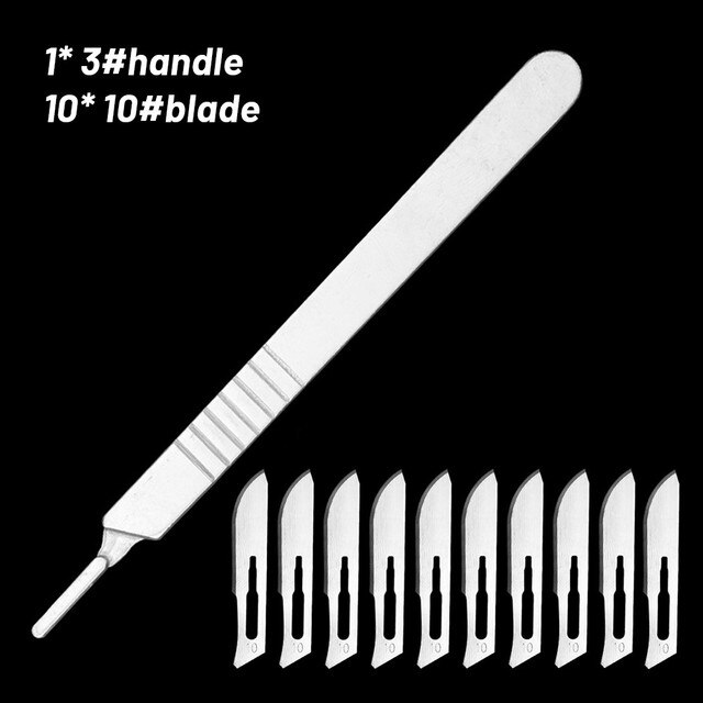 11pcs/Set Carbon Steel Scalpel Blade Cutting Hand ... – Grandado