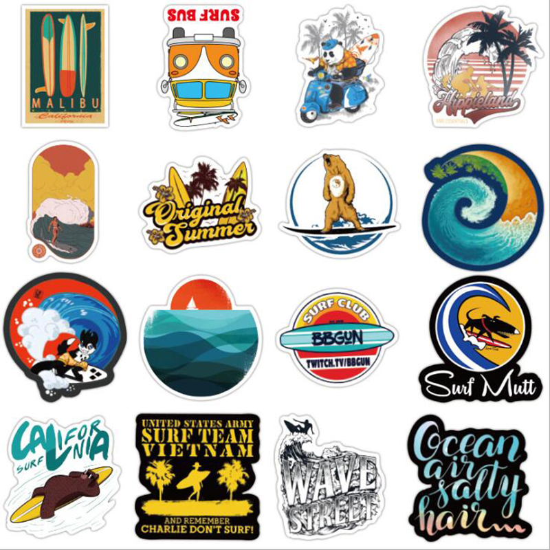 100PCS Outdoor Surfing Stickers Summer Sports Trop... – Grandado