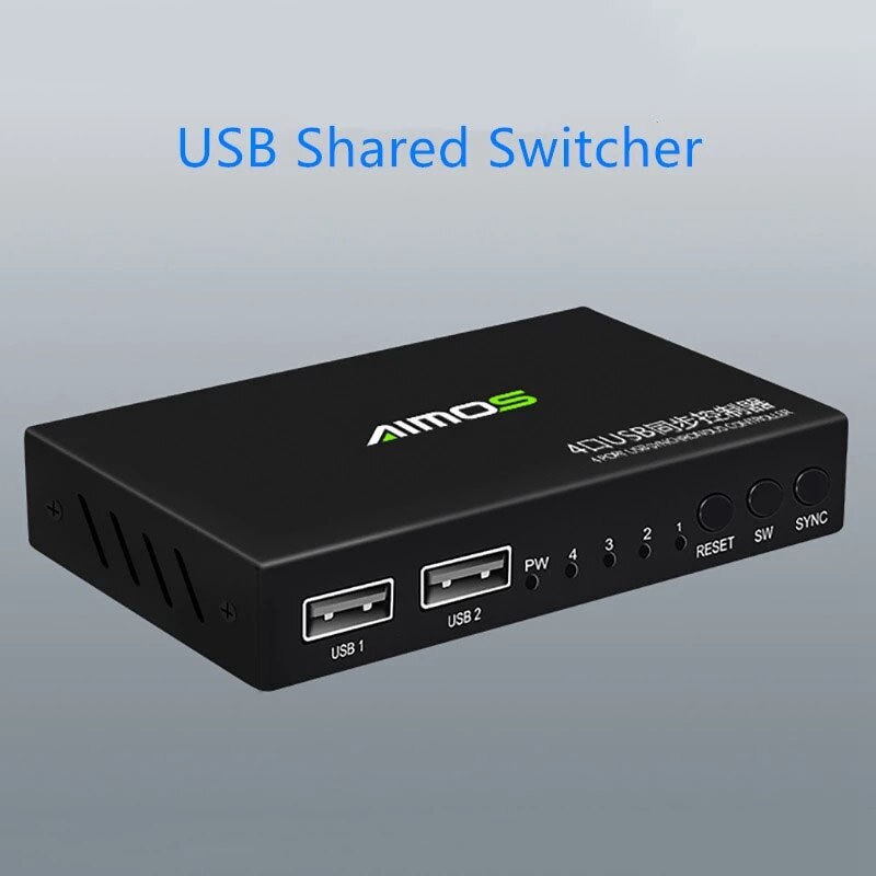 AIMOS 2 Ports USB to 4 Ports USB-B KVM Switch Box ... – Grandado