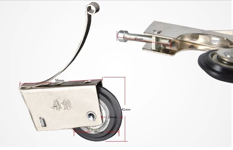 1pcs Wardrobe Sliding Door single Roller Wheels Pu... – Grandado