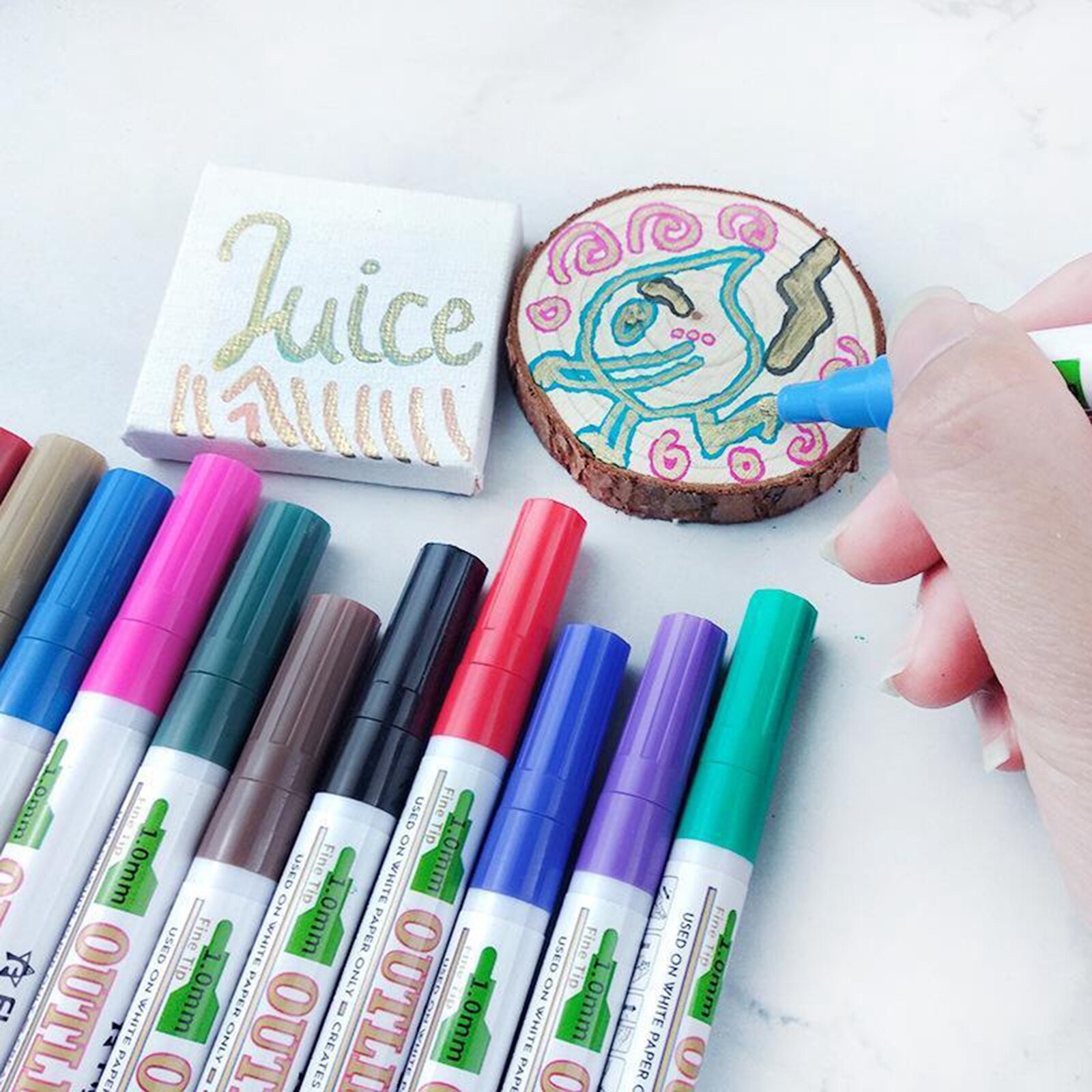 Highlighter Marker Pen Assorted Color Double Line ... – Vicedeal