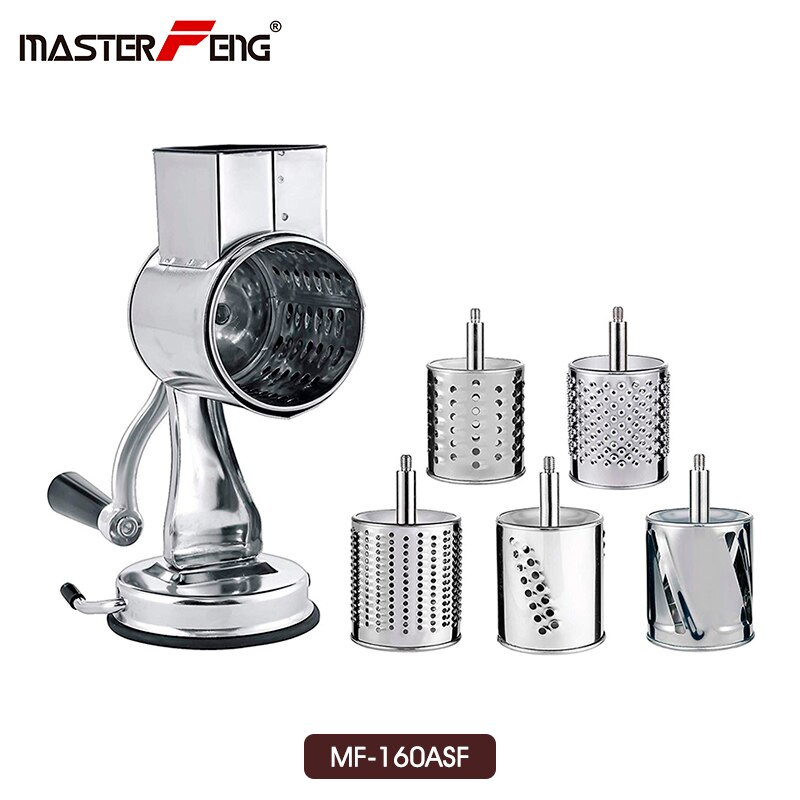 Stainless Steel Cheese Grater Rotary Chopper 5 Bla... – Vicedeal