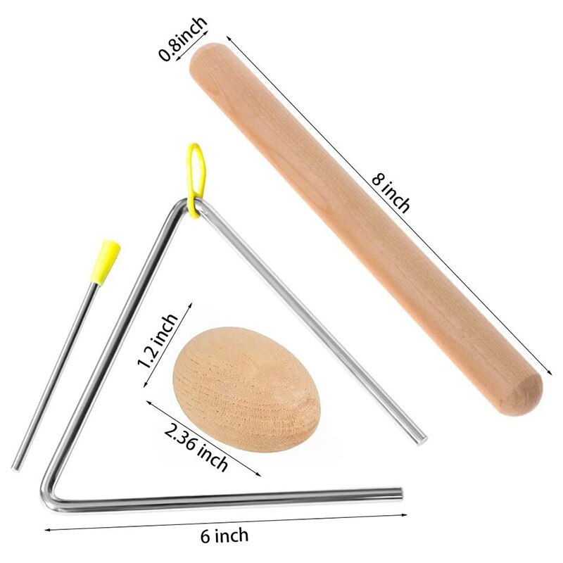 6 Inch Musical Percussion Instrument, Rhythm Stick... – Vicedeal