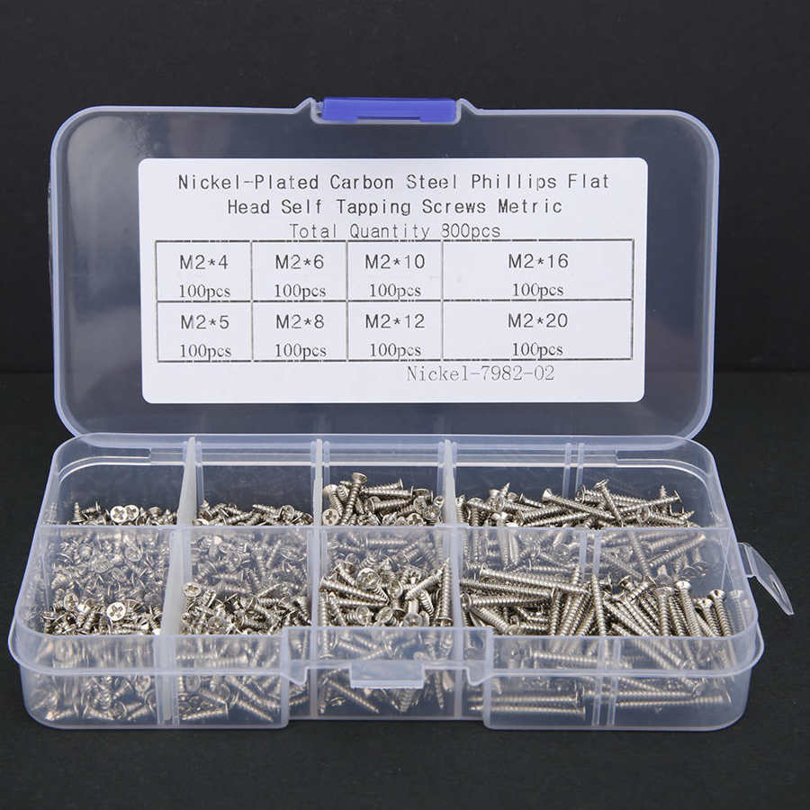 Silver Color Screw Carbon Steel Nickel Plated Self... – Vicedeal