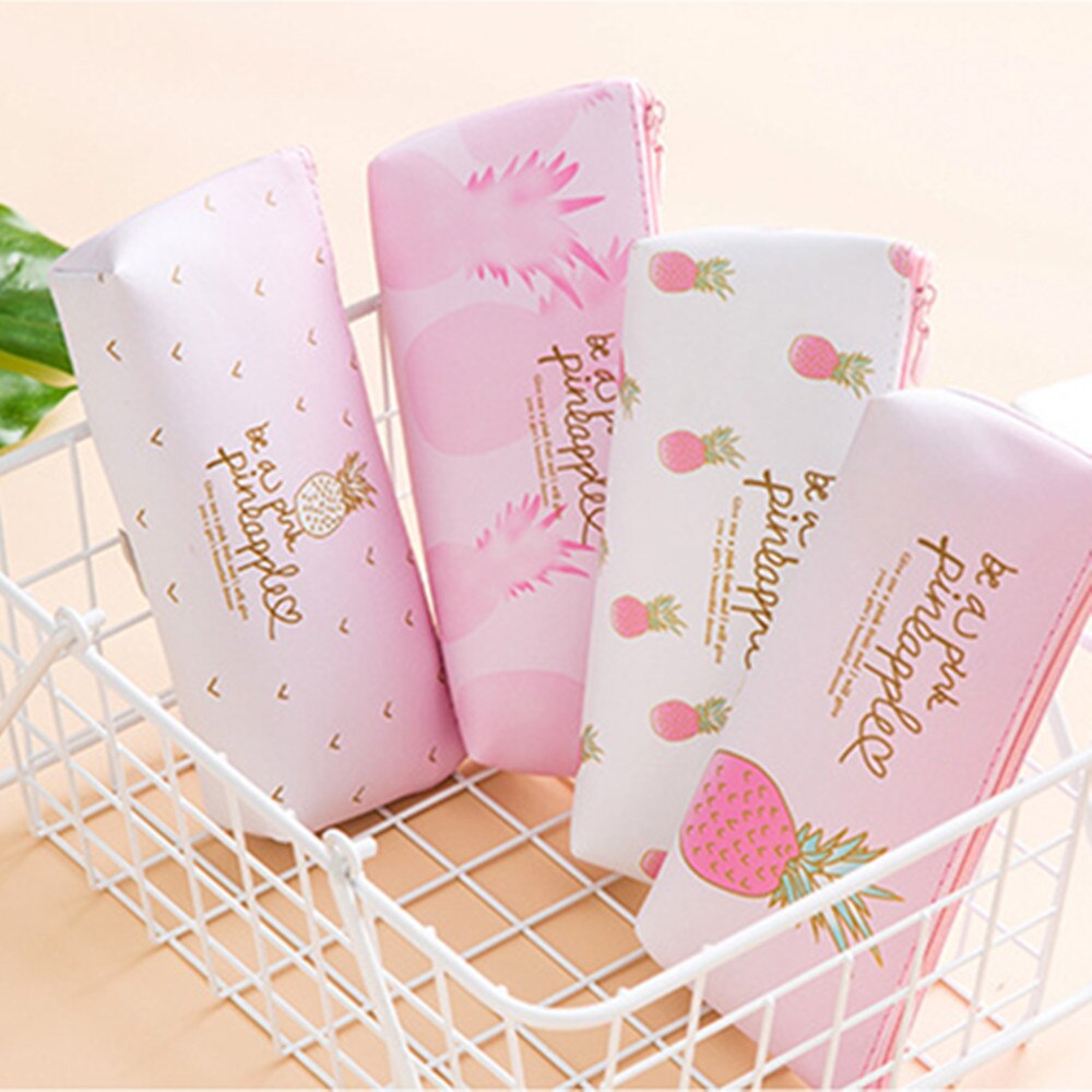 1 Pcs Kawaii Pu Pencil Case Pineapple School Penci... – Grandado