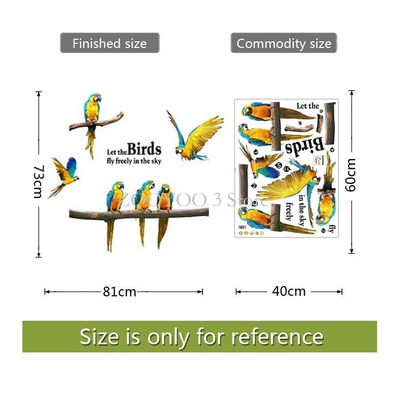Parrot Wall Stickers Birds Wall Stickers, Macaw Ar... – Grandado