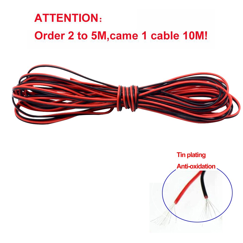 5M/Lot Red Black 2Pins 24AWG LED Extension Thinned... – Vicedeal