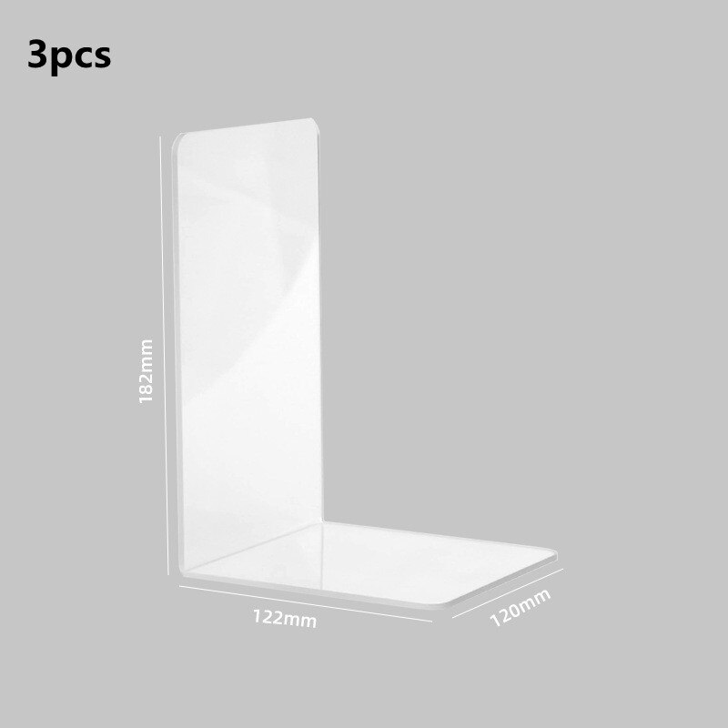 Acrylic Transparent Bookend Desktop Storage Booksh... – Grandado