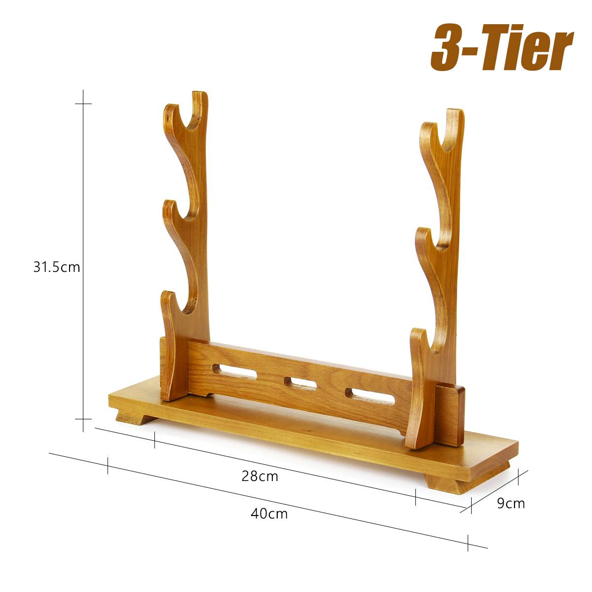 1/2/3/4 Tier Solid Wood Katana Samurai Sword Holde... – Grandado