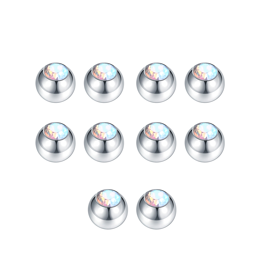 10pcs/lot Steel CZ Gem Replacement Spare Balls Lab... – Grandado