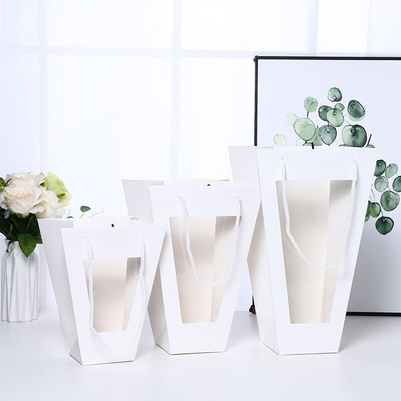 Kraft Paper Transparent Flower Box Waterproof Flow... – Grandado