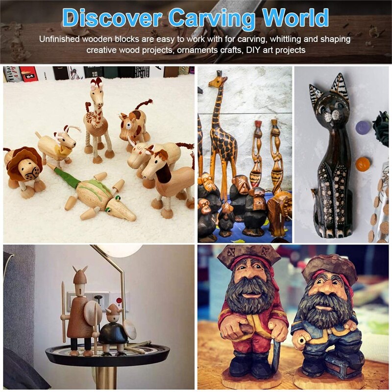 Whittling and Carving Wood Blocks Unfinished Wood ... – Grandado