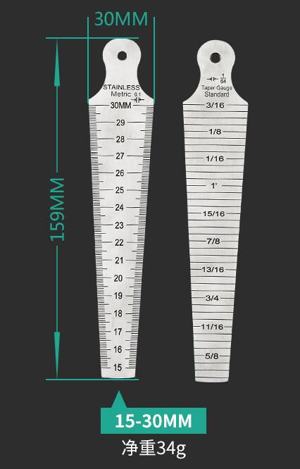 1-15 Mm Dubbele Side Wedge Voeler Rvs Heerser Lass... – Grandado