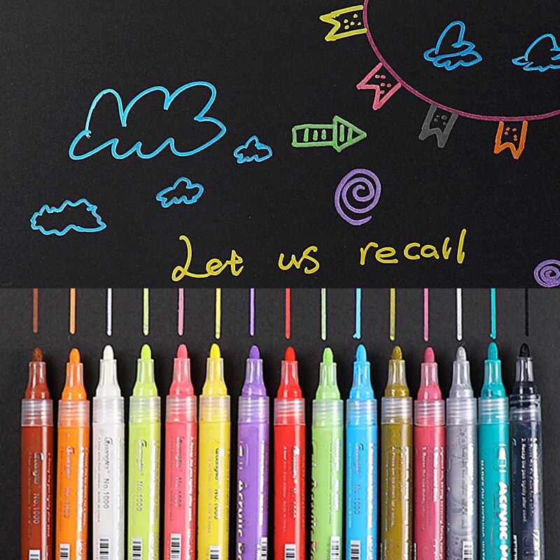 1/12/24 stücke Acryl Permanent Farbe Marker stift ... – Vicedeal