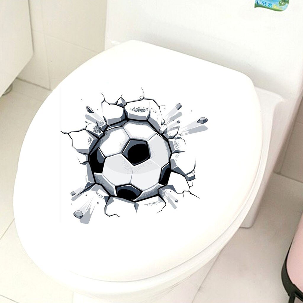 DIY 3D Football Toilet Seat Bathroom Sticker Home ... – Vicedeal