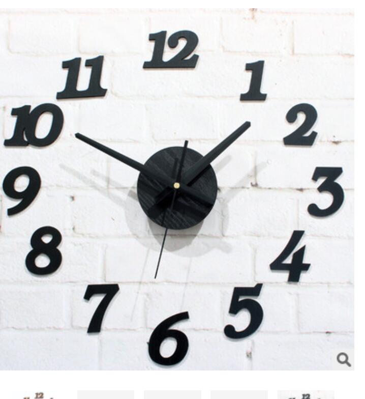 Retro DIY digital decorative wall clock wall stick... – Grandado