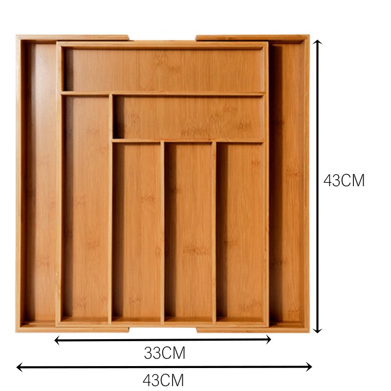 Cutlery Storage Box,Bamboo Expandable Silverware K... – Vicedeal