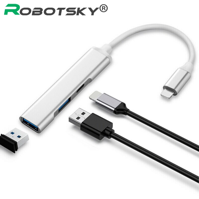 3 In 1 USB 3.0 Splitter 3 Ports Hub For iphone Lig... – Grandado
