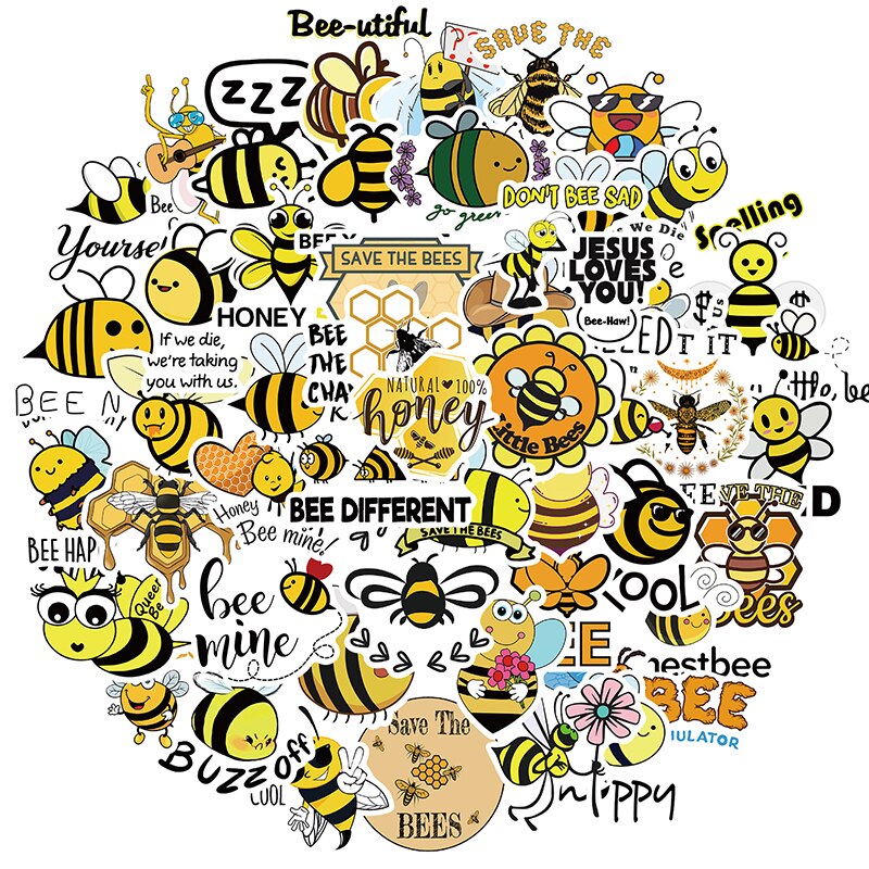 50Pcs Motivational Bee Sticker Inspirational Life ... – Grandado