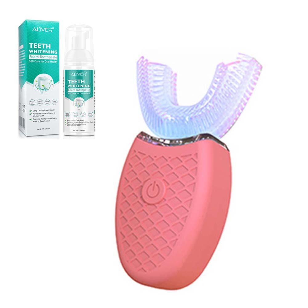 U-Shape Electric Toothbrush Set With Toothpaste US... – Grandado