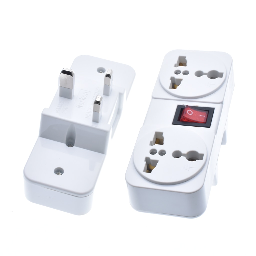 White Portable Universal Wall socket EU US UK exte... – Grandado