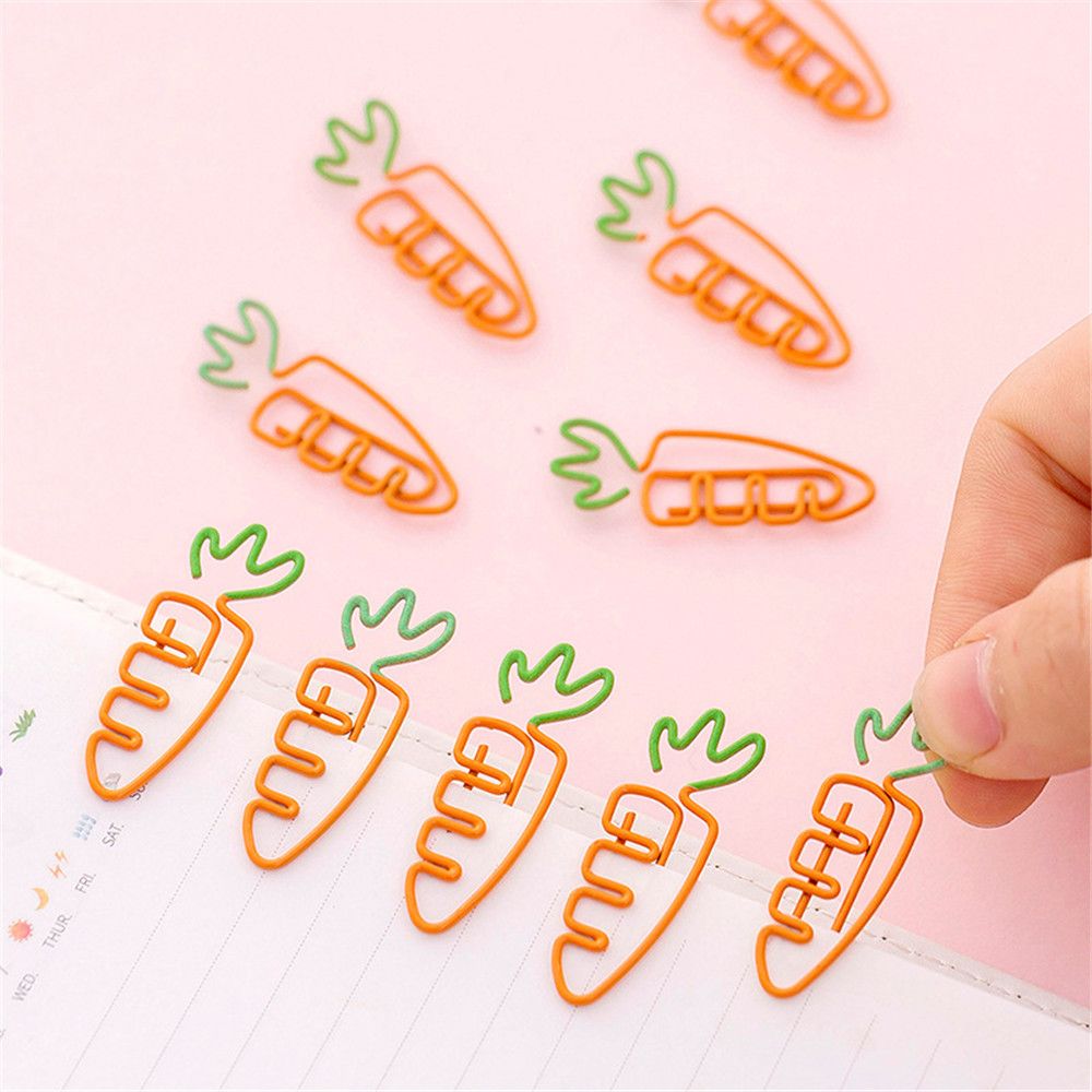 5pcs/lot Cute Cartoon Carrot Paper Clips Kawaii Me... – Vicedeal
