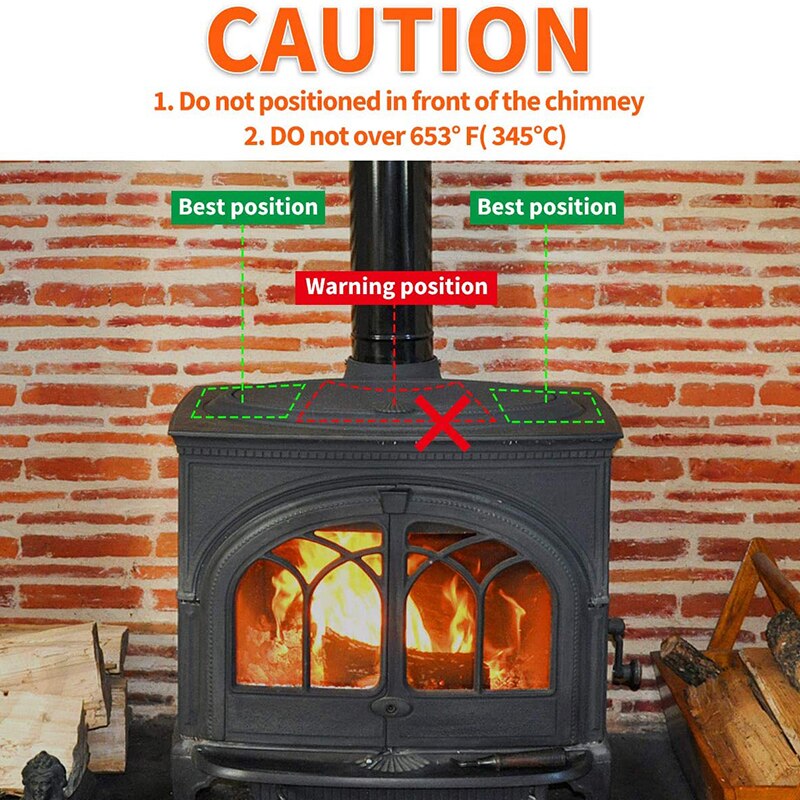 Heat Powered Stove Fan Auto-sensing Fireplace Fan ... – Vicedeal