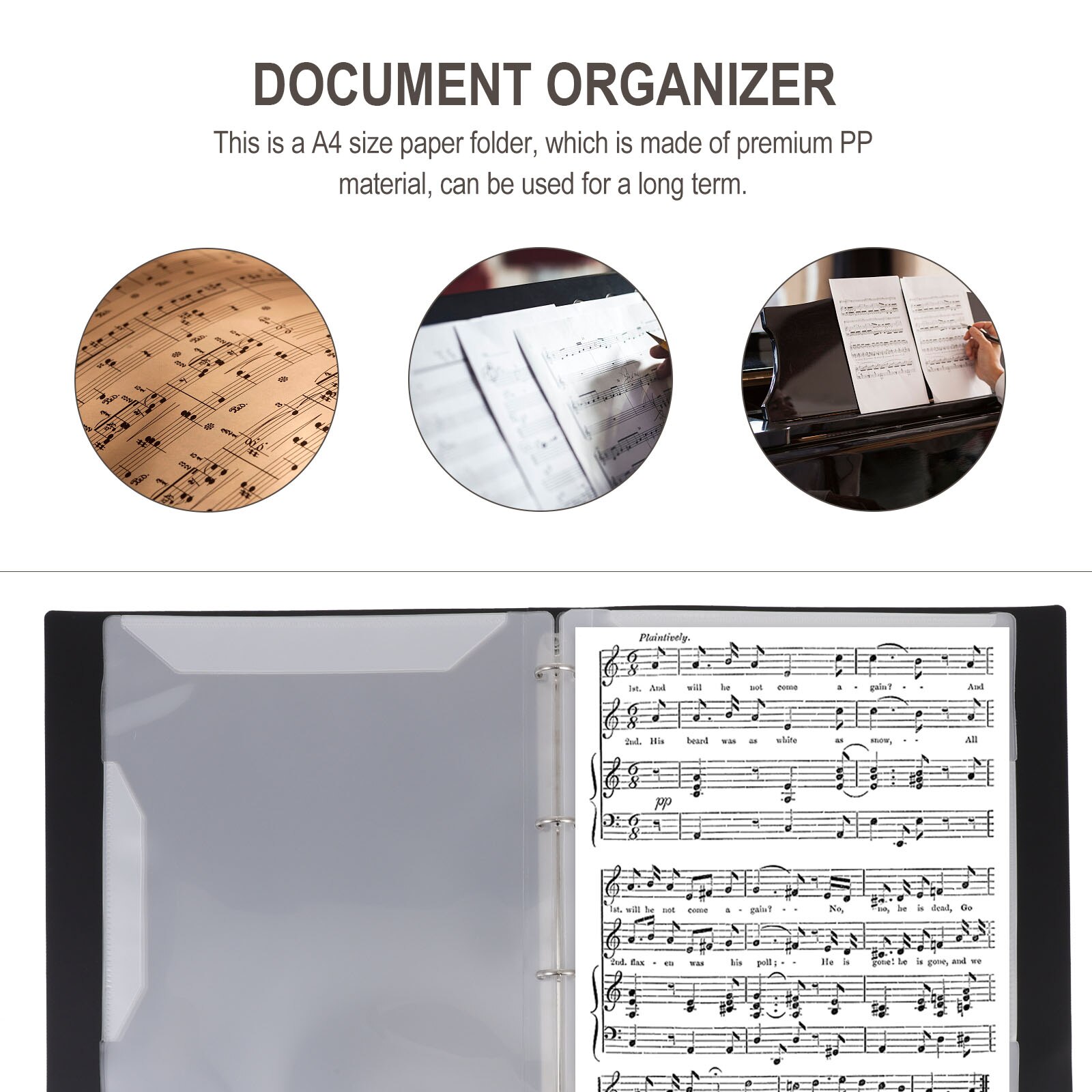 1Pc A4 Muziek Score Map Met Sheel A4 Muziek Score ... – Vicedeal