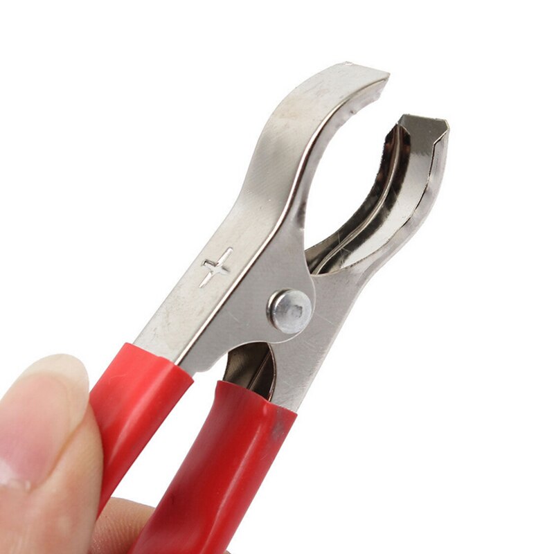 1 Pairs Black Red Soft Plastic Boots Metal Car Cable Battery Clamps ...