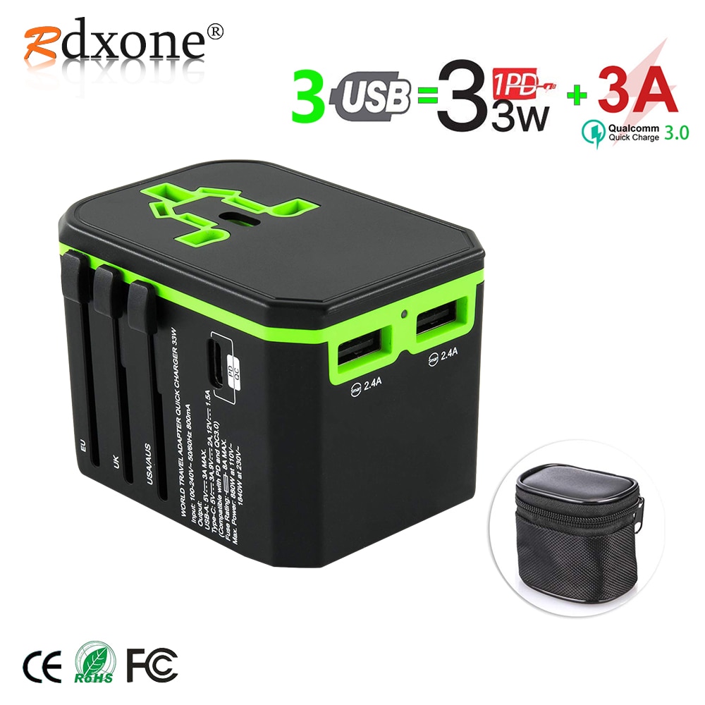 Rdxone Universal Travel Adapter All in one Power A... – Grandado