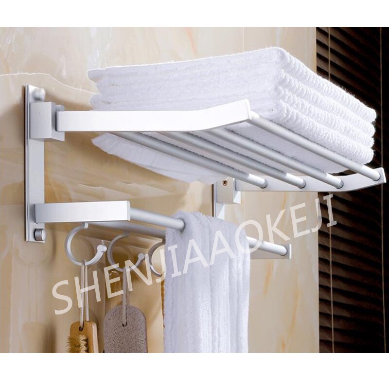 Aluminum towel rack 2 layers Multi-function foldin... – Grandado