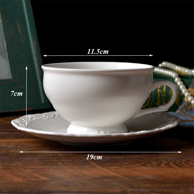 European Style Ceramic Retro Coffee Cup with Sauce... – Grandado