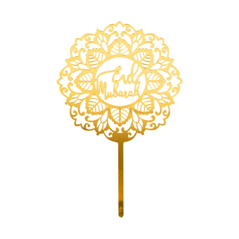 Eid Mubarak Decor Cake Topper Ramadan Kareem Golde... – Grandado