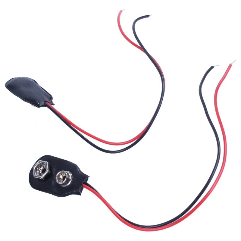 2pcs 15cm Wire Cable 9V 9 Volt Battery Clip Connec... – Grandado
