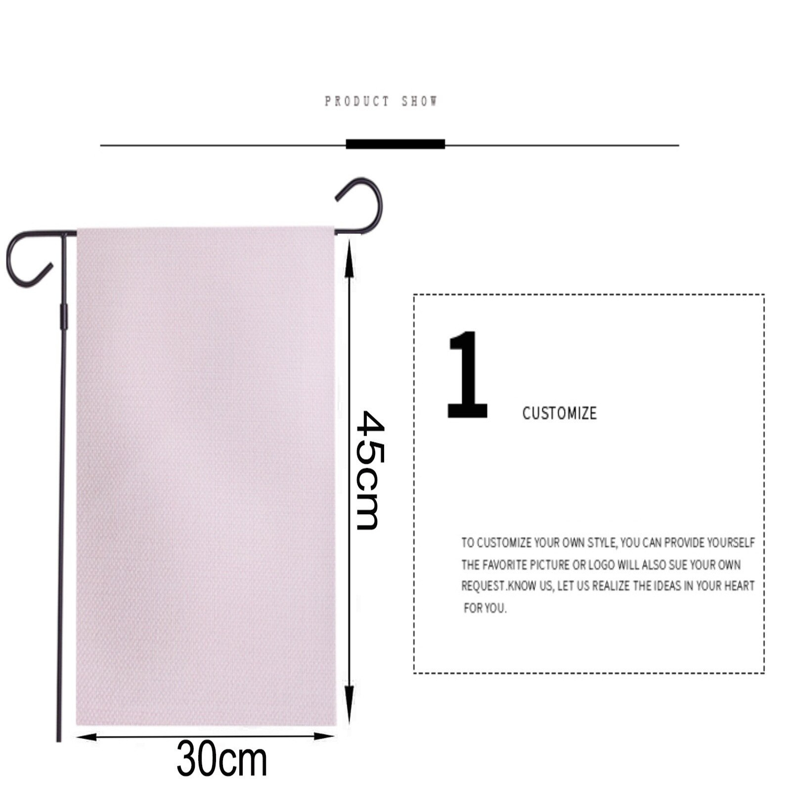 Valentinstag Fahnen Leinen Garten Zeichen Doppel-s... – Vicedeal