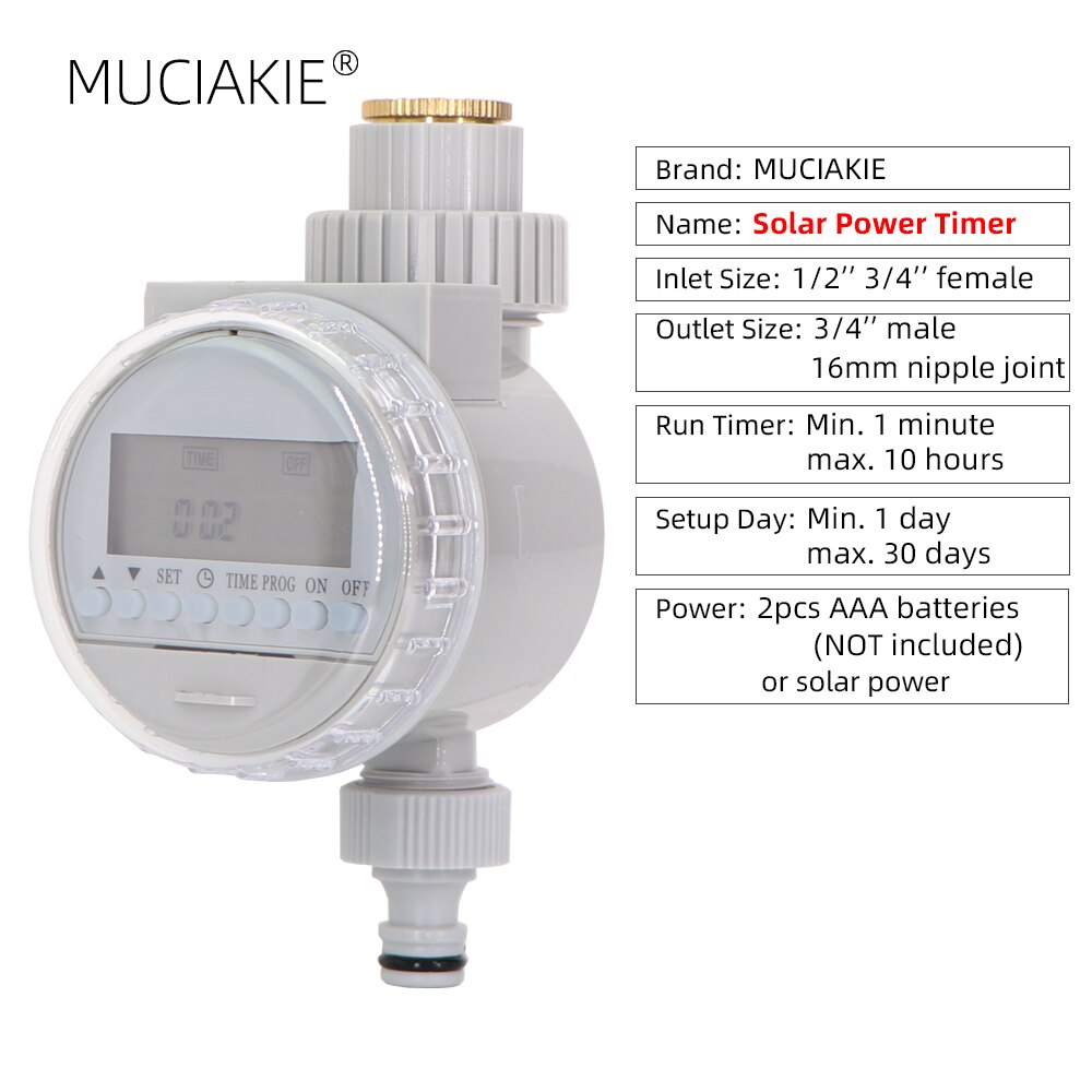 MUCIAKIE 7 Types Garden Water Timer LCD Watering I... – Grandado
