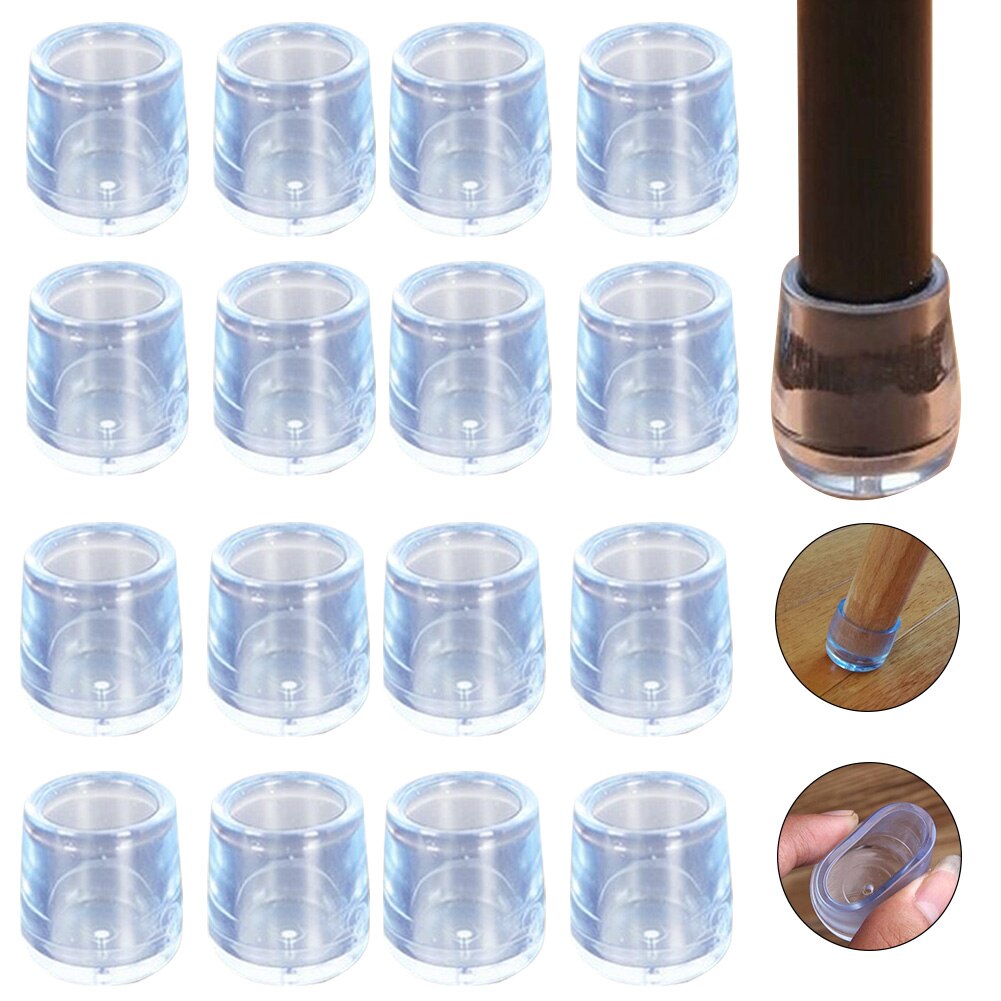 16pcs PVC Chair Leg Caps 16mm Leg Caps Rubber Feet... – Grandado