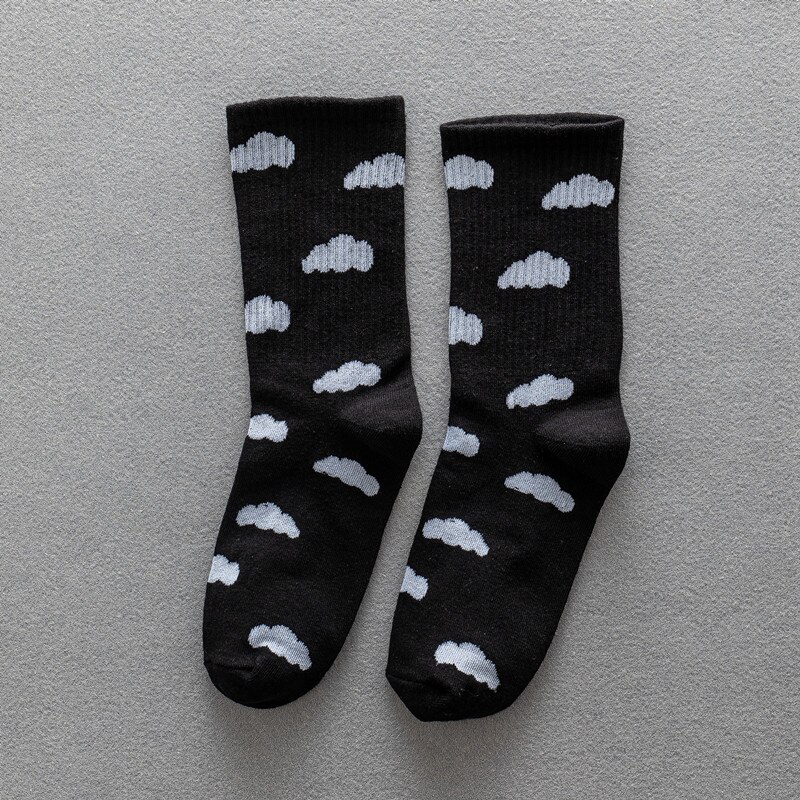 Japanese Harajuku Female Socks Kawaii Cloud Patter... – Grandado