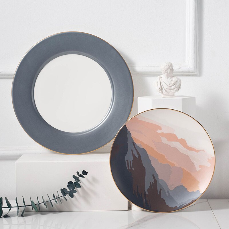 Tableware Ceramic Dinner Plate Set Dish 8 Inch Por... – Vicedeal