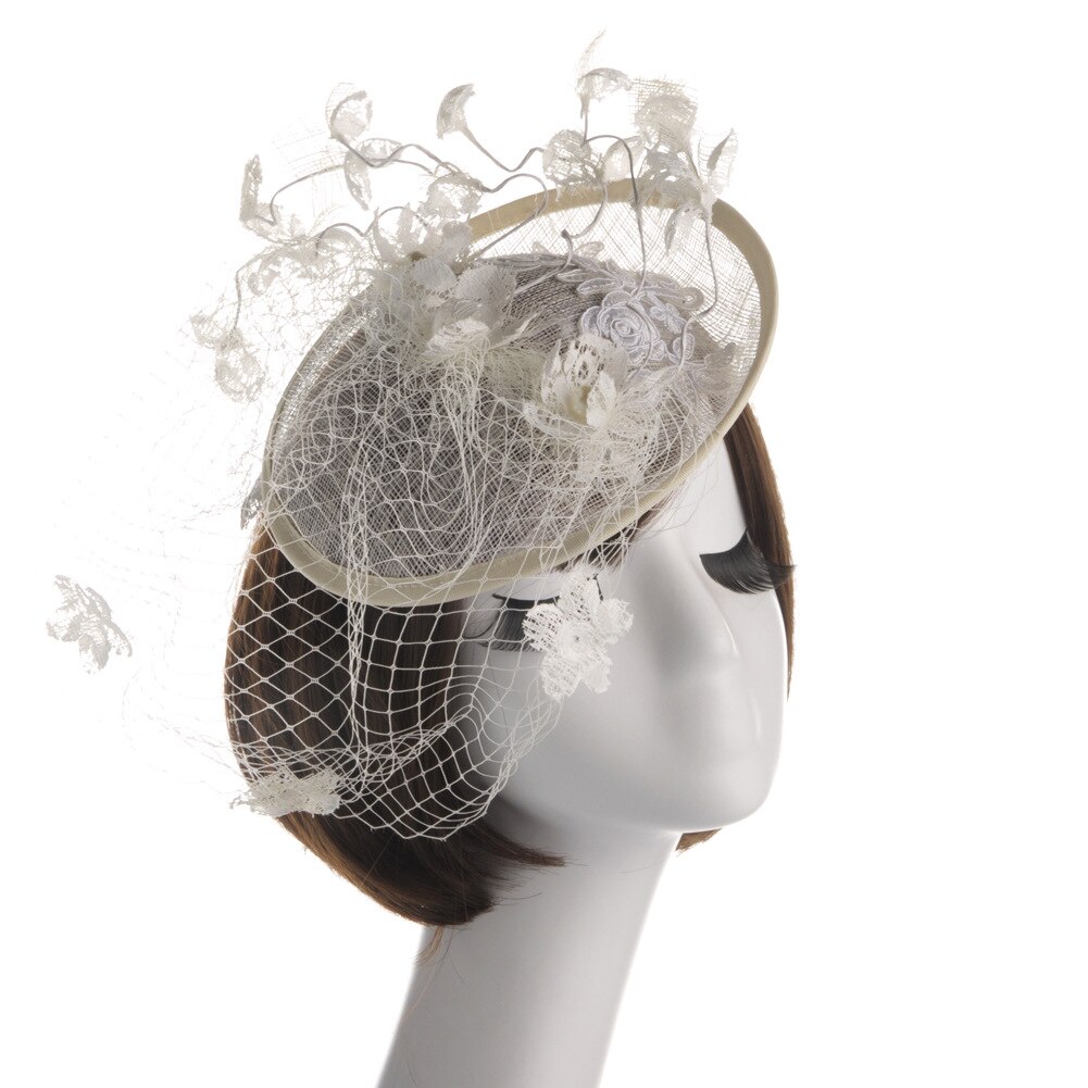 Handmade Lace Mesh Yarn Fedoras Hat Women Royal As... – Grandado