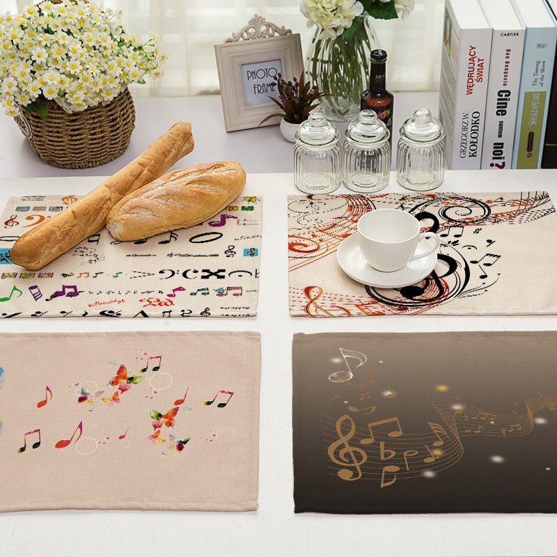 1Pcs Musical Note Pattern Kitchen Placemat Dining ... – Vicedeal